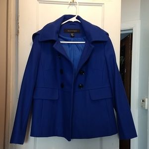 Apostrophe | Jackets & Coats | Royal Blue Apostrophe Wool Pea Coat ...
